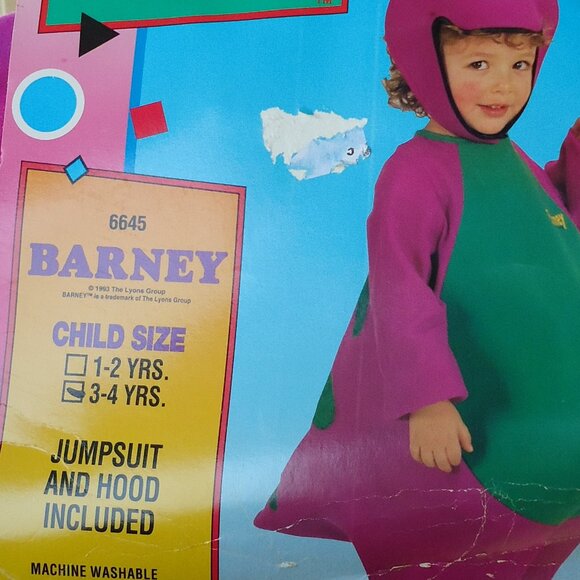 Barney | Costumes | Vintage 992 Barney Original Dinosaur Halloween ...